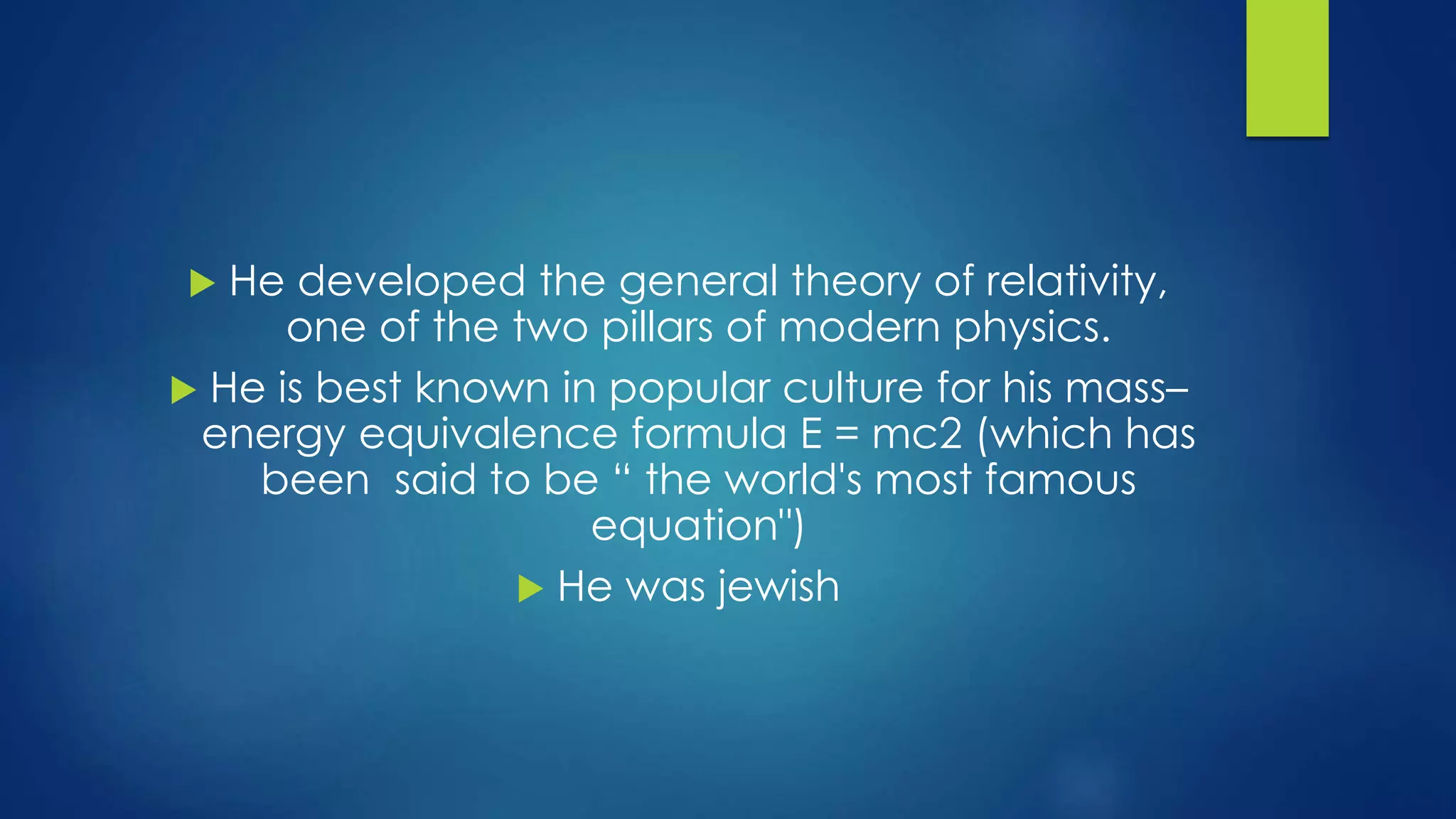 Relativity theory project & albert einsten | PPT