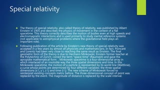 Relativity theory project | PPTX