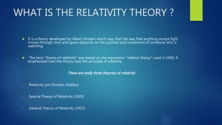 Relativity theory project | PPTX