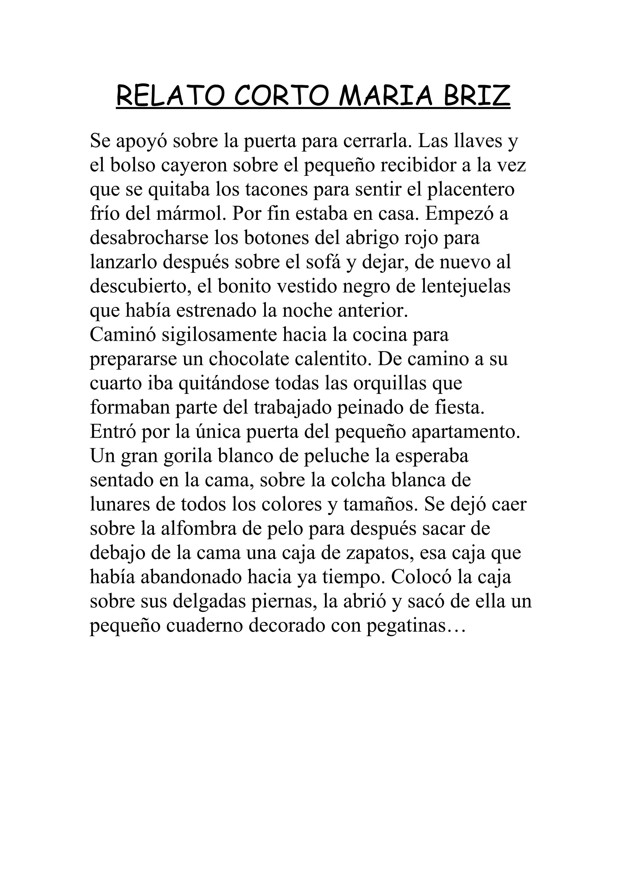 Relato corto: María Briz | DOC