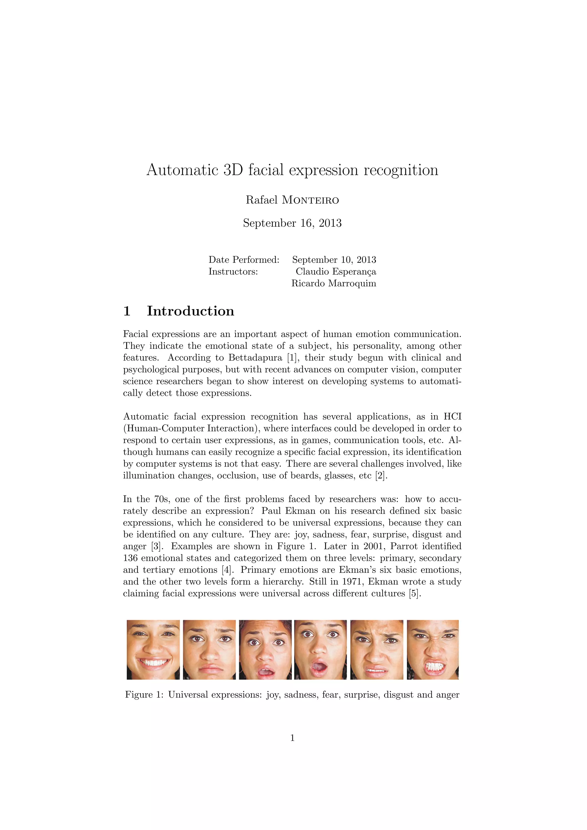 Automatic 3d Facial Expression Recognition Pdf