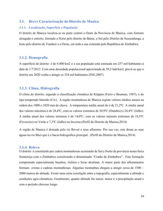 Relatorio de AQD distrito de manica | PDF