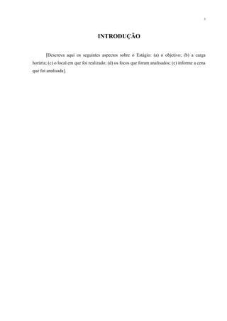 Relatorio de estagio modelo blog | DOC