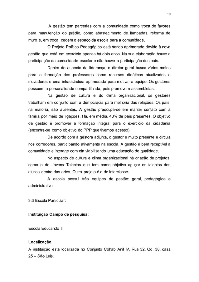 Relatório de gestão escolar | DOCX