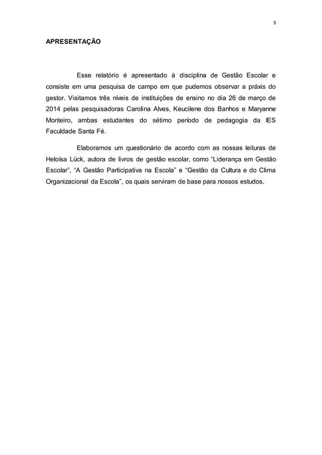 Relatório de gestão escolar | DOCX
