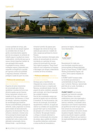 Relatorio de sustentabilidade do grupo pestana de hoteis | PDF