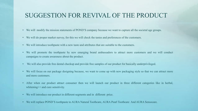 Relaunch strategy of pond's toothpaste | PPTX | Herbs and Supplements ...