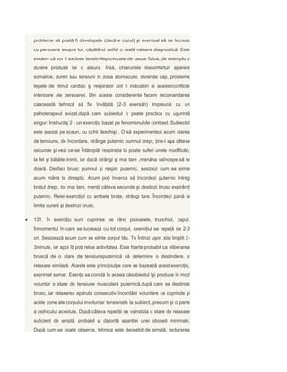 Relaxarea prin conştientizarea tensiunilor fizice | DOCX