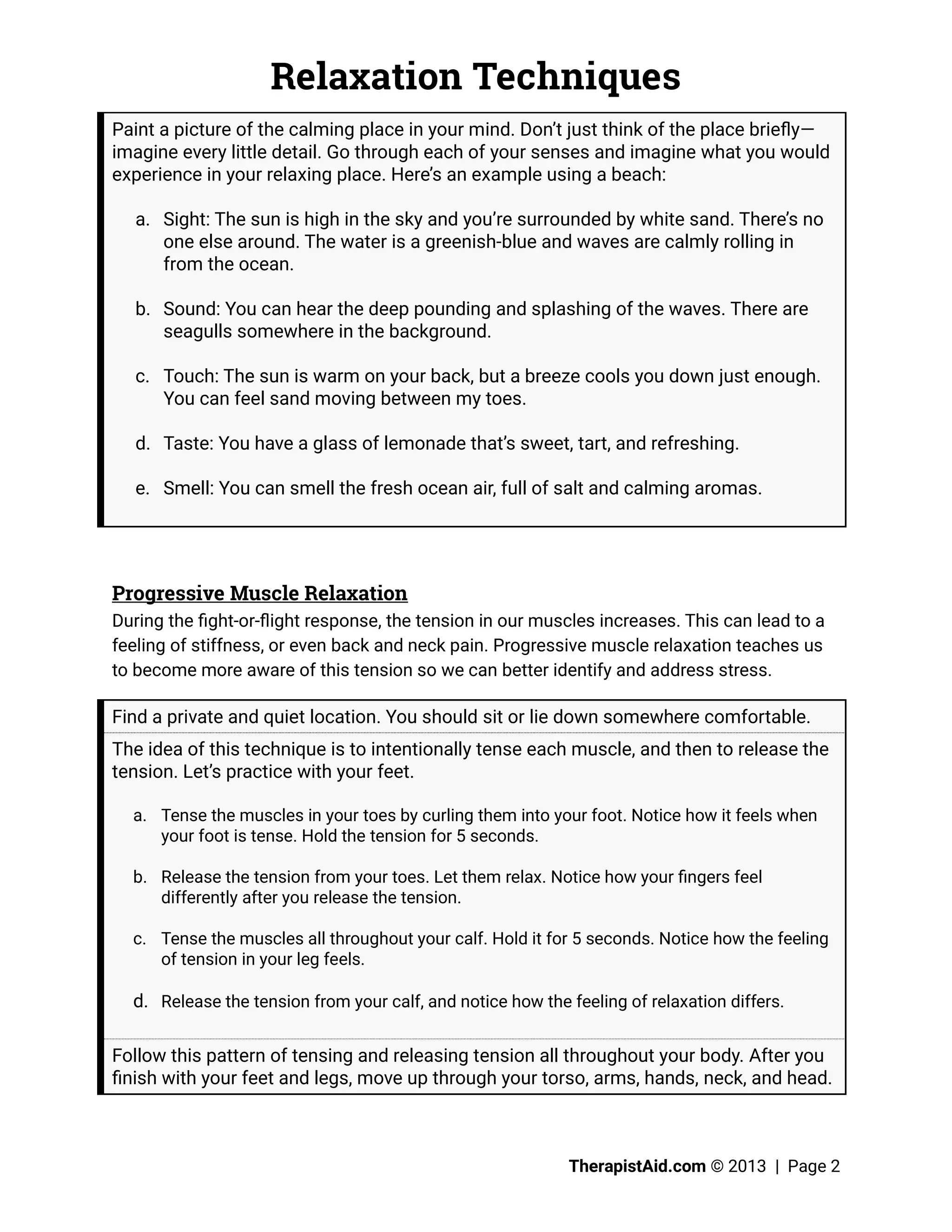 Relaxation techniques | PDF