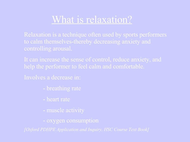 Relaxation Techniques | PPT | Fitness and Exercise | Healthy Living