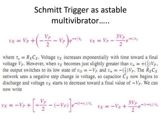 Relaxation Oscillator: Schmitt Trigger Circuits.pptx | Consumer ...