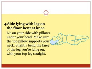 Relaxation positions for breathelessness patients | PPTX