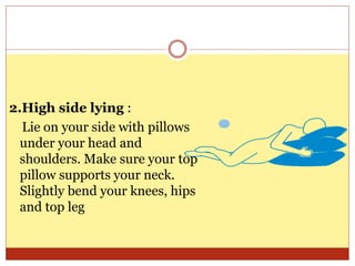 Relaxation positions for breathelessness patients | PPTX