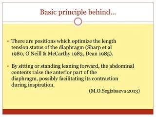 Relaxation positions for breathelessness patients | PPTX