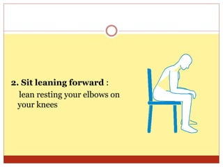 Relaxation positions for breathelessness patients | PPTX