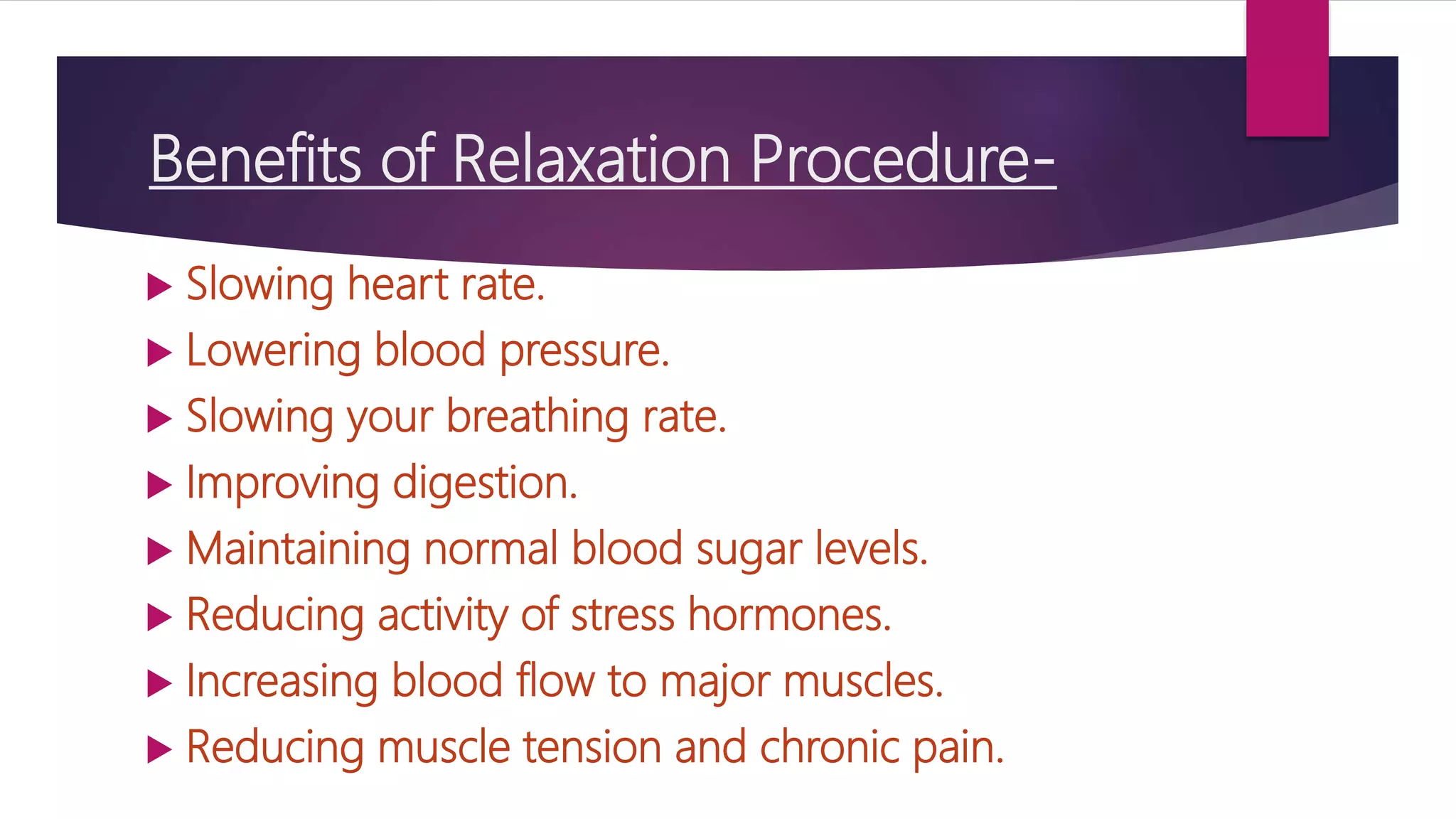 Relaxation procedure | PPT