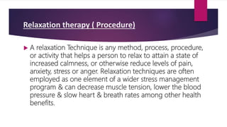 Relaxation procedure | PPT