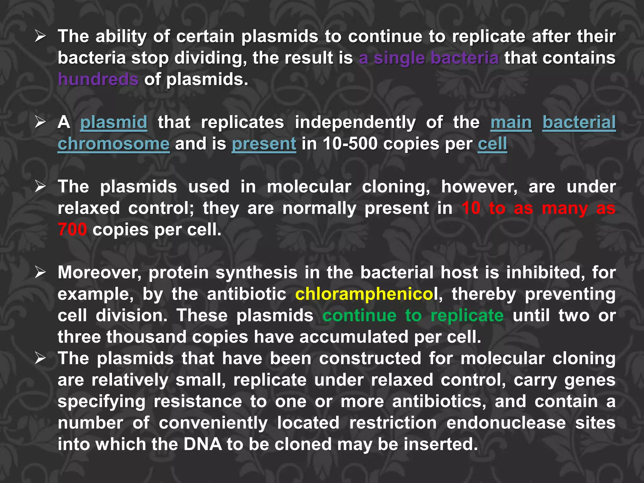 Relaxed plasmids & Regulation of copy number | PPTX