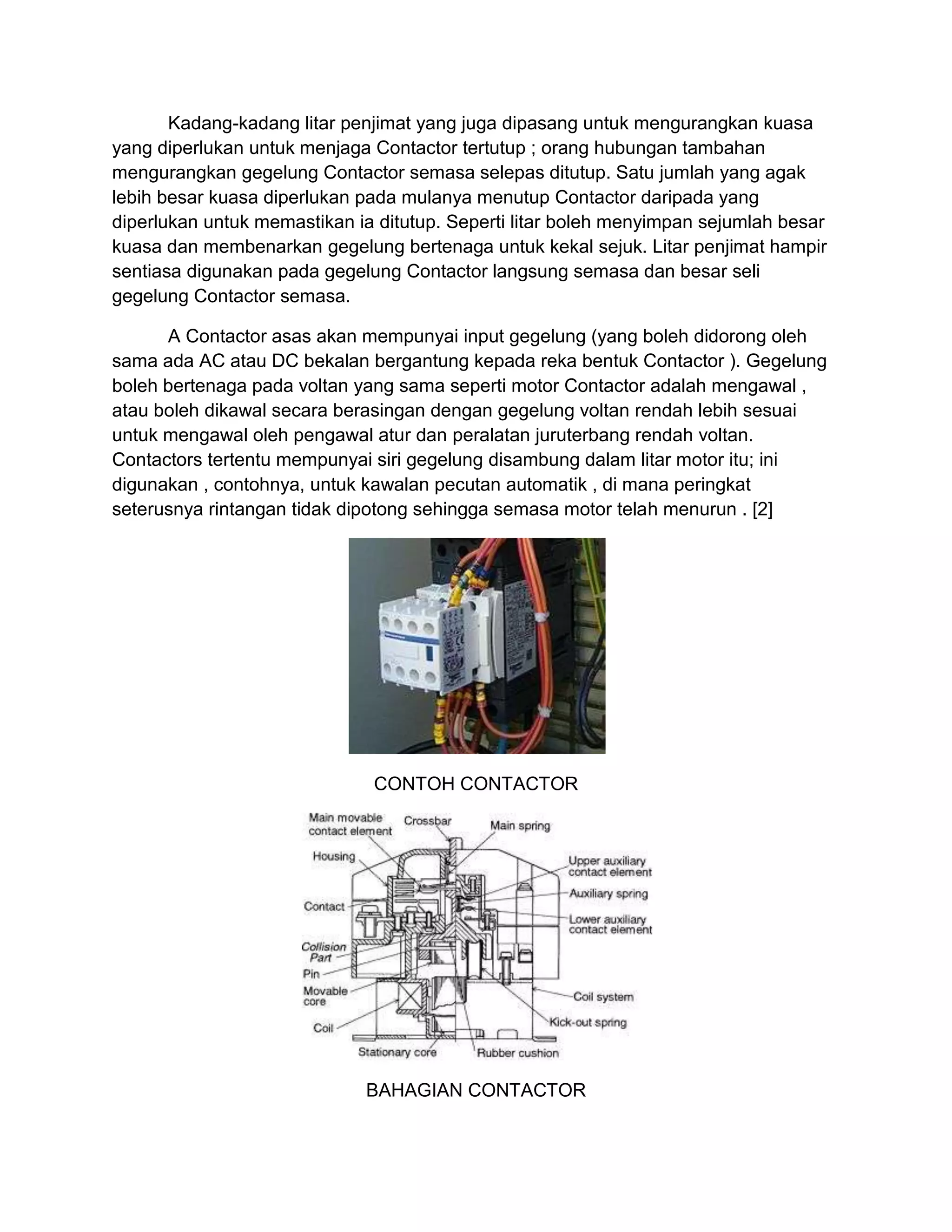 Relay dan contactor | DOCX