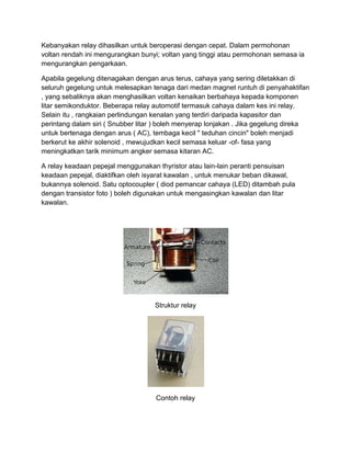 Relay dan contactor | DOCX