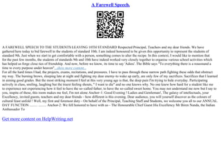 Relay Farewell Speech | PPT