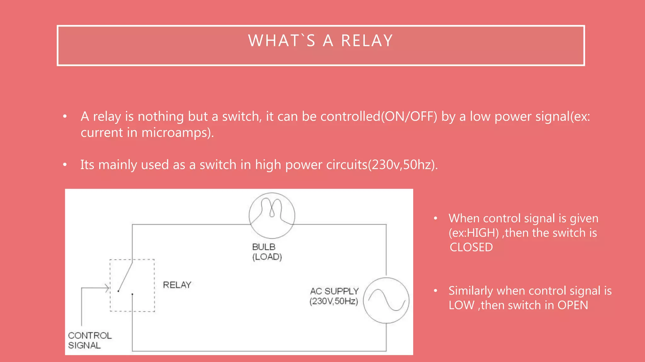 Relay interfacing with 8051 | PPTX