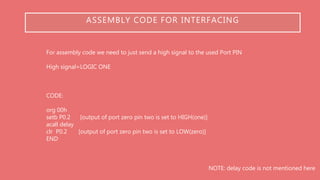 Relay interfacing with 8051 | PPTX