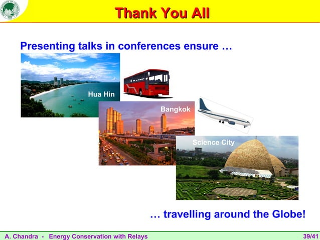 Energy conservation in wireless communication systems with relays | PPT