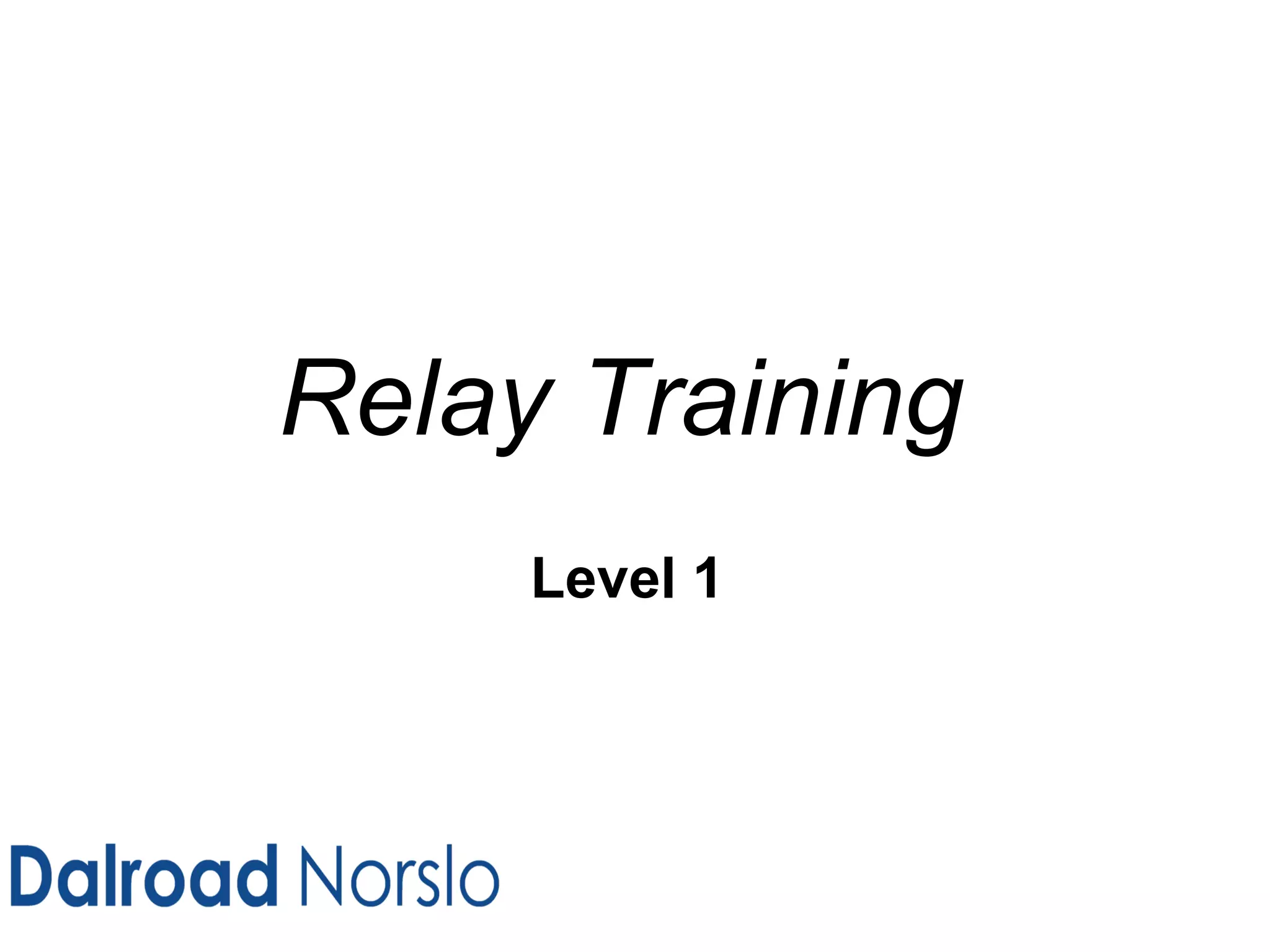Dalroad Norslo - Industrial Equipment - Relay training level 1 - Tyco ...