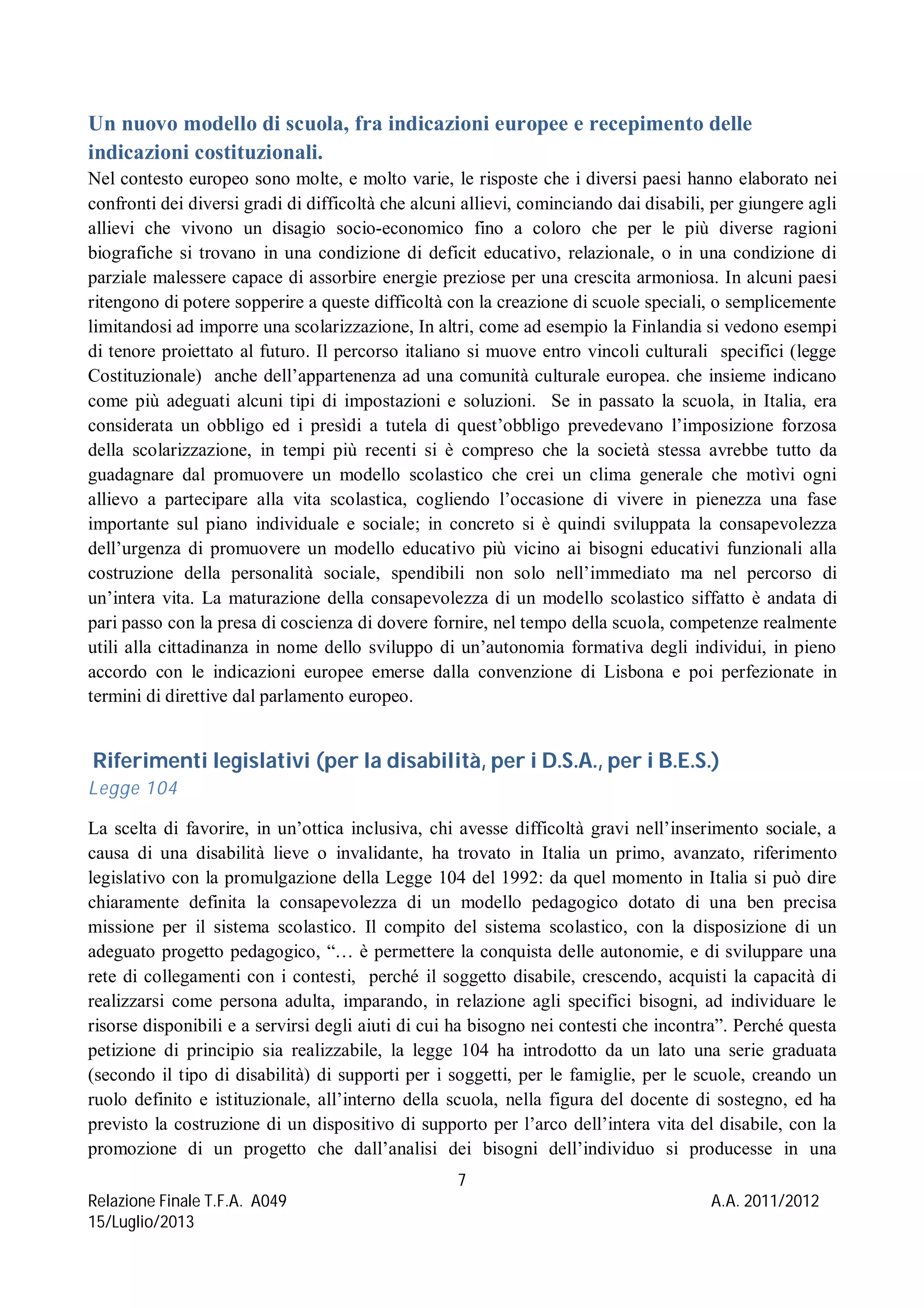 Relazione | PDF