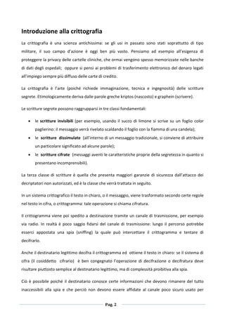 Algoritmi di cifratura DES (a blocchi) e DES OFB (a stream) | PDF