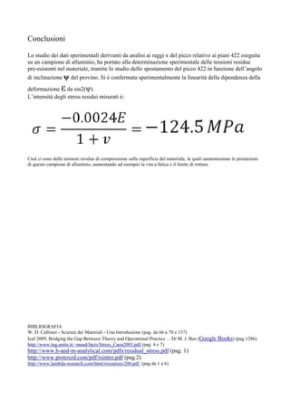 X-Ray Stress Analisys - Tensioni Residue | PDF