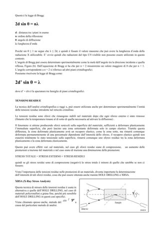 X-Ray Stress Analisys - Tensioni Residue | PDF