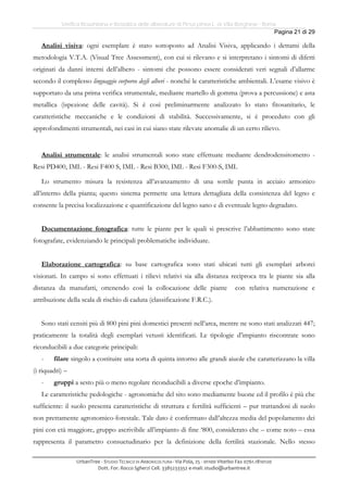 Relazione tecnica-valutazione-stabilità-pini-villa-borghese | PDF