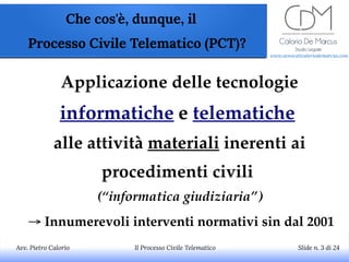 Il Processo Civile Telematico | PPT