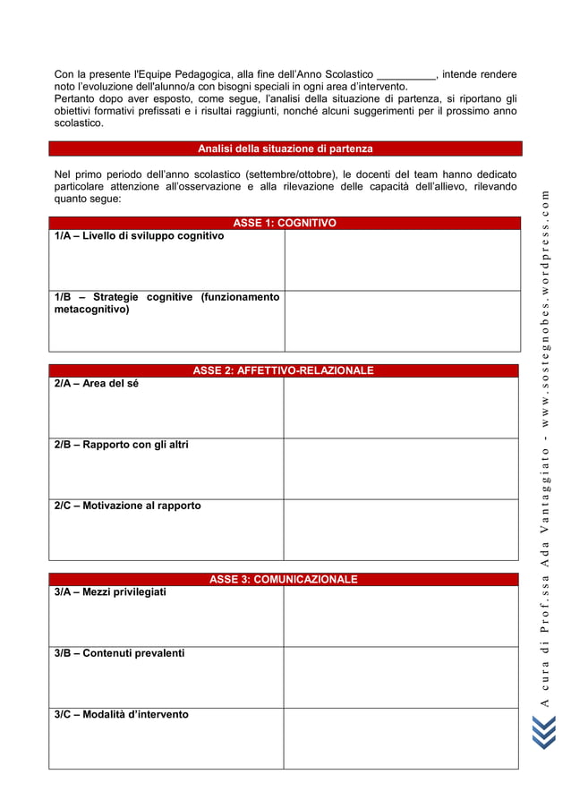 Schema di relazione finale H | PDF | Education