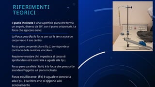 Relazione il piano inclinato di fisica laboratorio | PPTX
