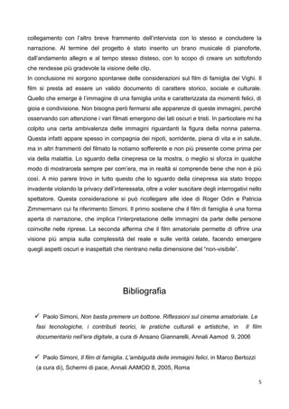 Relazione sul corso di Cinematografia Documentaria | PDF | Video Production | Content Production