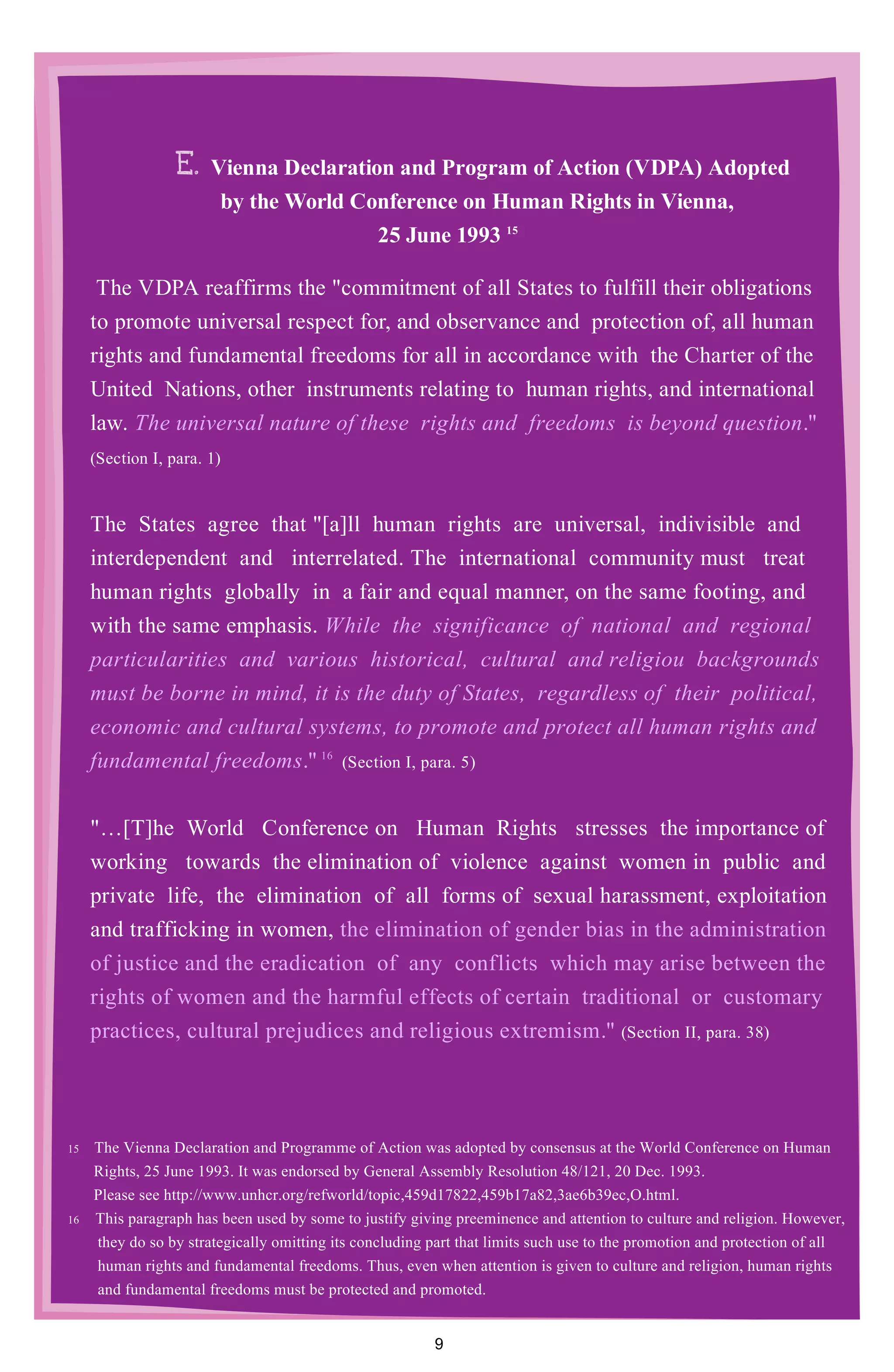 Religion, Culture and Tradition: Strengthening Efforts to Eradicate ...