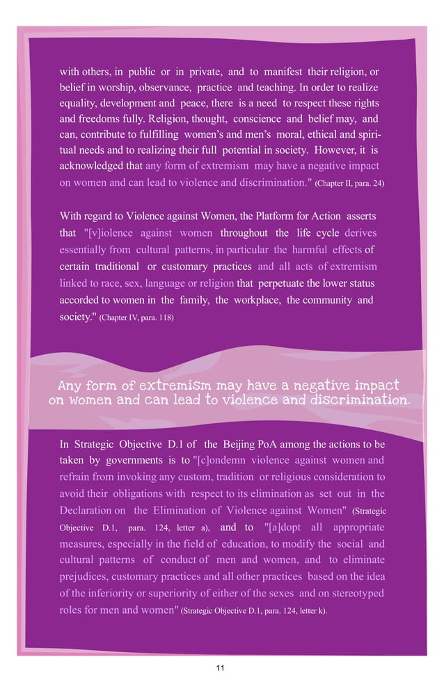 Religion, Culture and Tradition: Strengthening Efforts to Eradicate ...