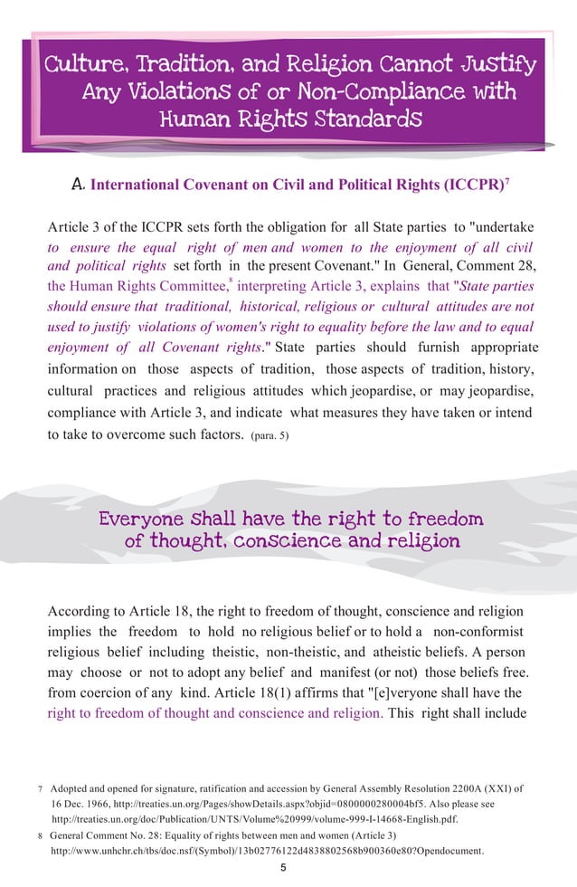 Religion, Culture and Tradition: Strengthening Efforts to Eradicate ...