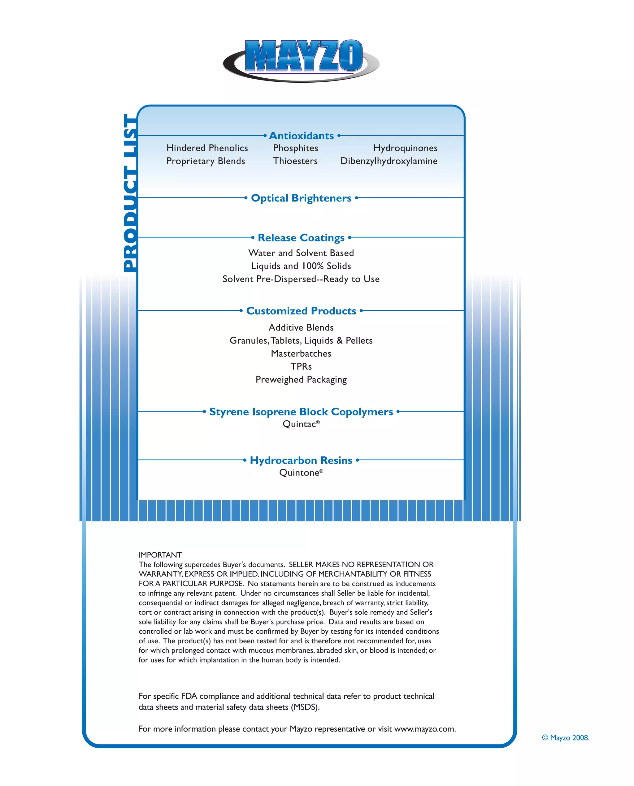 Release coating special additive product selection guide | PDF
