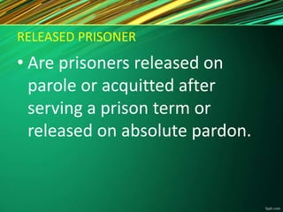 Released prisoners | PPTX