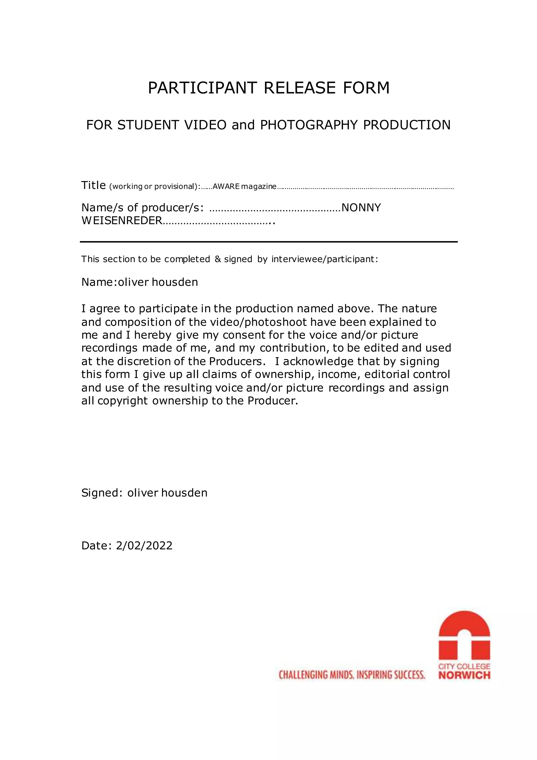 Release form 1 | DOCX