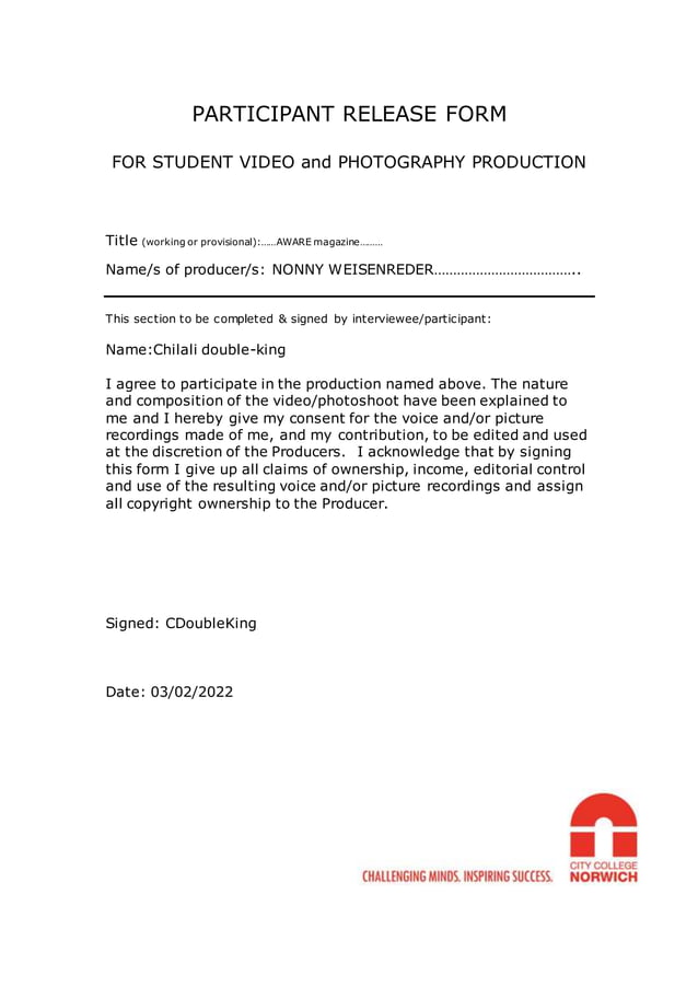 Release form 2 | DOCX