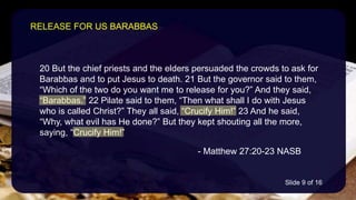 Release For Us Barabbas | PPT