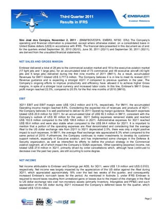 Release ifrs us 3 q11 final | PDF