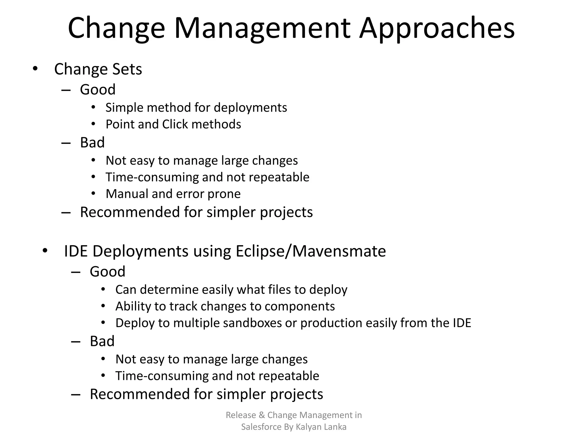 Release & Change management in salesforce | PPTX