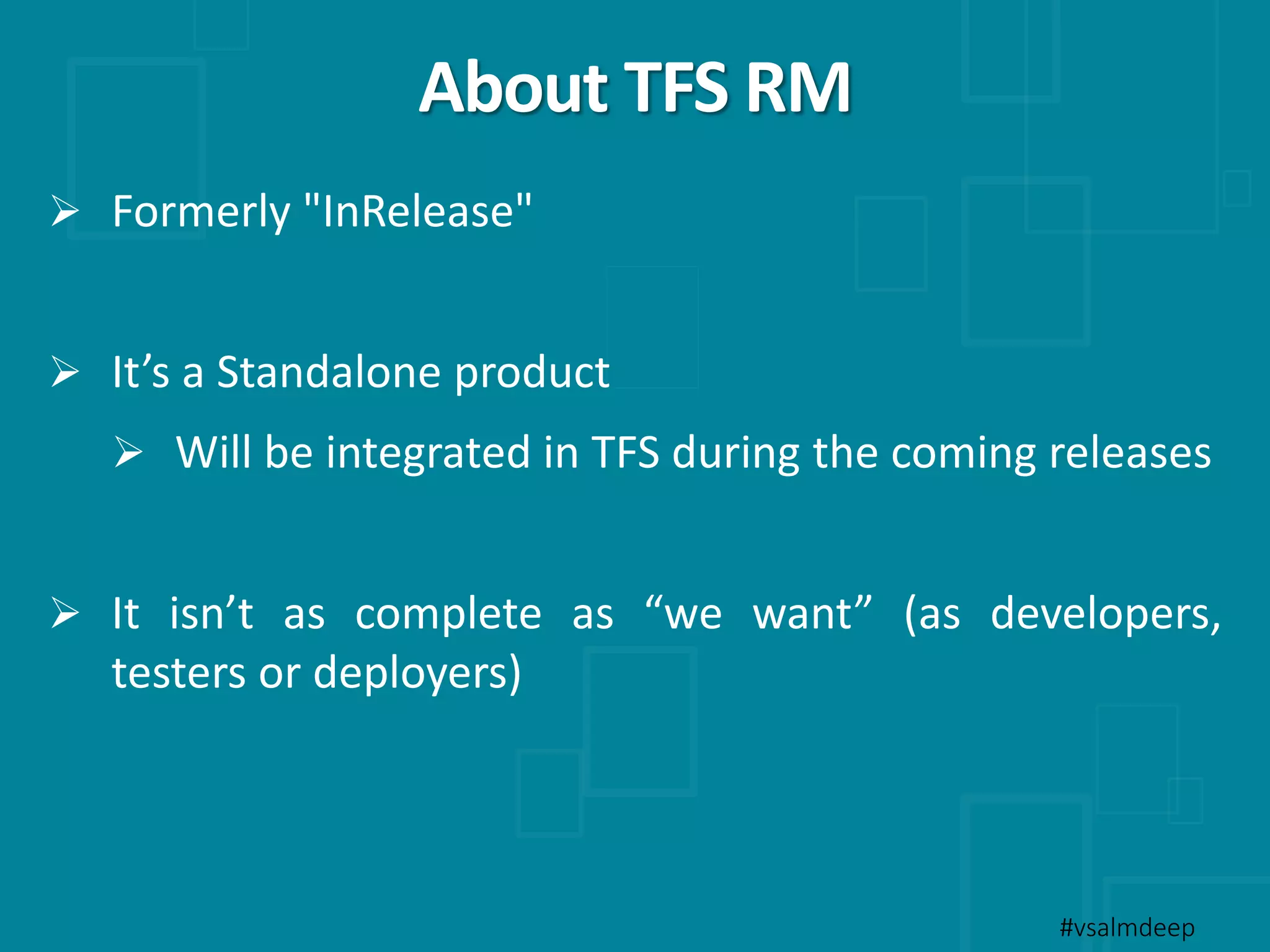 Release management with TFS 2013 | PPT