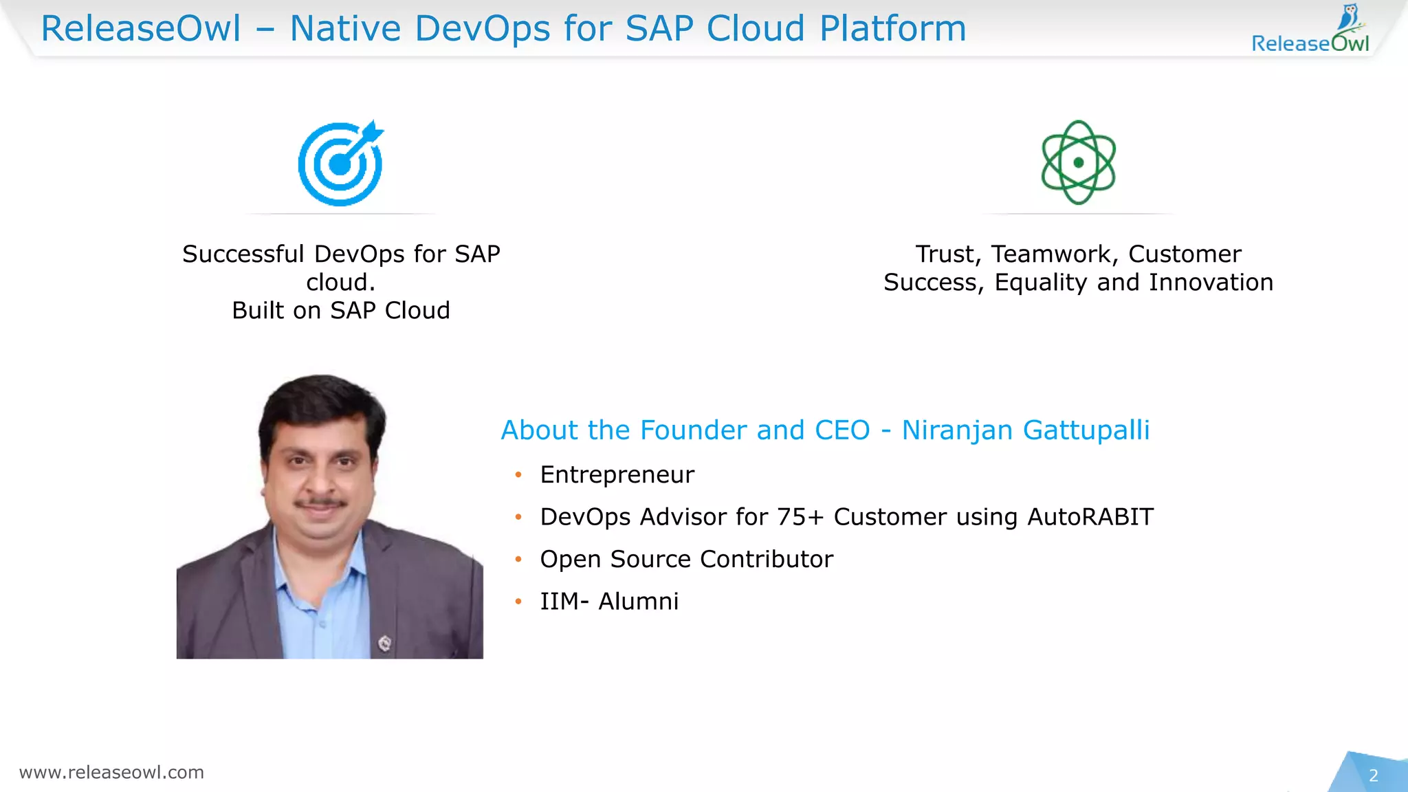 Native DevOps for SAP Cloud with ReleaseOwl | PPT